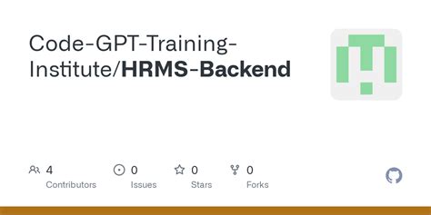 GitHub Code GPT Training Institute HRMS Backend