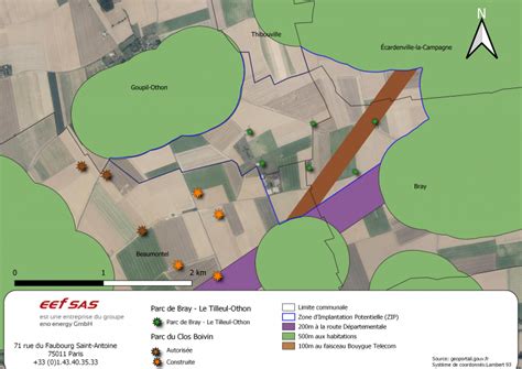 Le site dimplantation Les éoliennes du plateau