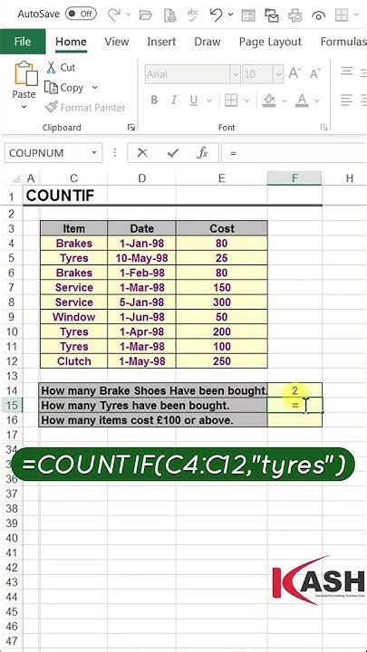 Count If Function In Excel Excel Excelshorts Countifs Youtube