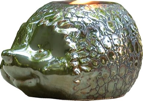 Bird Brain Hedgehog Firepot Olive Metallic Fire Pits Patio Lawn And Garden