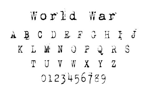 World War Typewriter Font Svg Files For Cricut And Silhouette