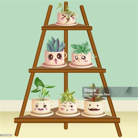 선반 에 하우스 플랜트 삽화 이모티콘 화분 과 집 식물의 벡터 컬렉션 0명에 대한 스톡 벡터 아트 및 기타 이미지 0명