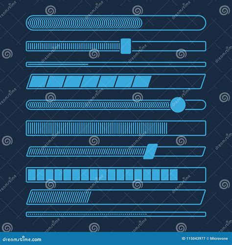 progress bar set loading status bar web indicator process download