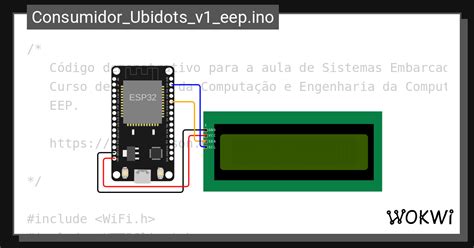 Consumidor Ubidots V Eep Wokwi ESP STM Arduino Simulator