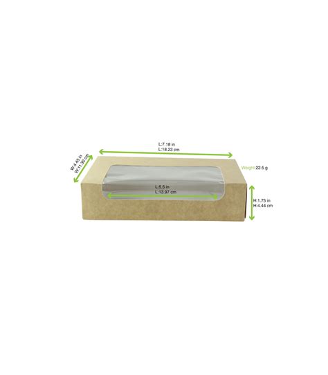 Kraft Laminated Window Box 190x113mm H44mm
