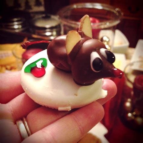 Kiss Mouse Cookie White Chocolate Oreo Maraschino Cherry Dipped In