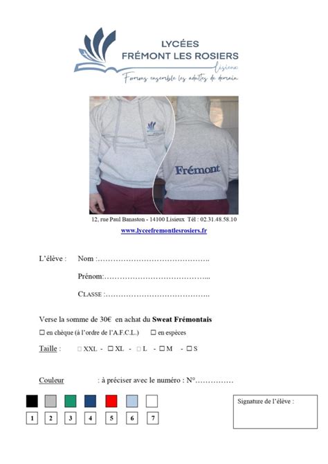 Opération Sweat Frémont Les Rosiers Lycée Fremont Les Rosiers