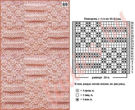 Коллекция узоров с рельефными квадратами спицами Knit Stitch Patterns