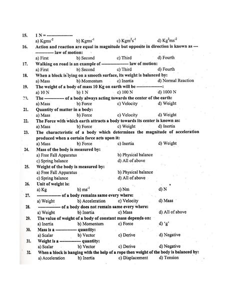 SOLUTION 9th Class Physics Notes Chapter 3 Dynamics Studypool