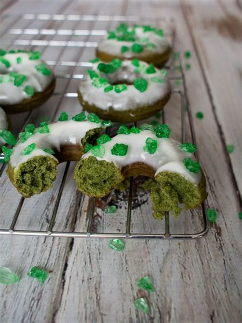 Green Donuts With Cream Cheese Frosting