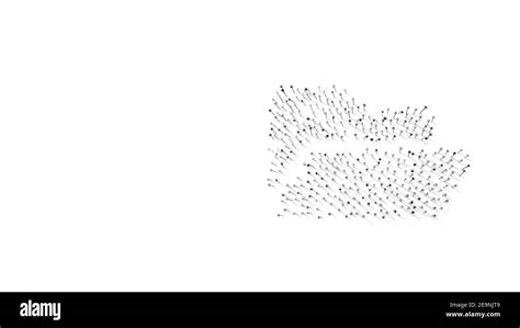 3d Rendering Of Nails In Shape Of Symbol Of Open Folder With Shadows Isolated On White