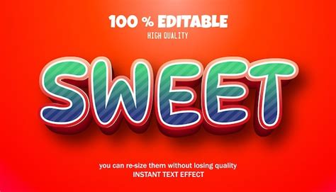 Premium Vector Vector Sweet Text Effect