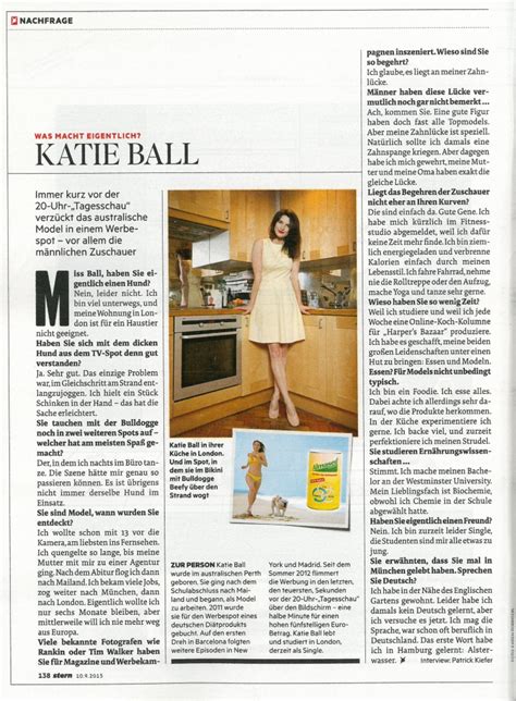 Katie Ball Exlusive Interview For Stern Magazine Model Management