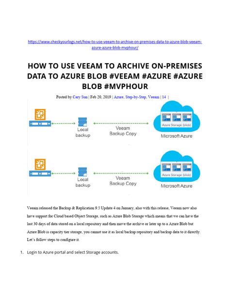 Veeam Backup To Azure Pdf Backup Microsoft Azure