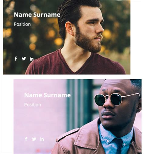 UI Divi Layout Kit Unique Divi Person Module Layout Kit