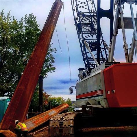 Linkbelt Ls138 Crawlercranes Piledriving Northeast Construction