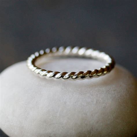 Sterling Silver Twist Ring Thick Twisted Ring Silver Rope Etsy