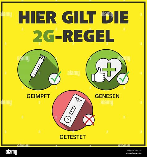 Sign With Text Hier Gilt Die 2g Regel German For Access For 2g Rule