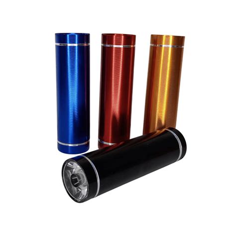 Linterna Led Metal Colores A Pila 1 Led 9cm Okey