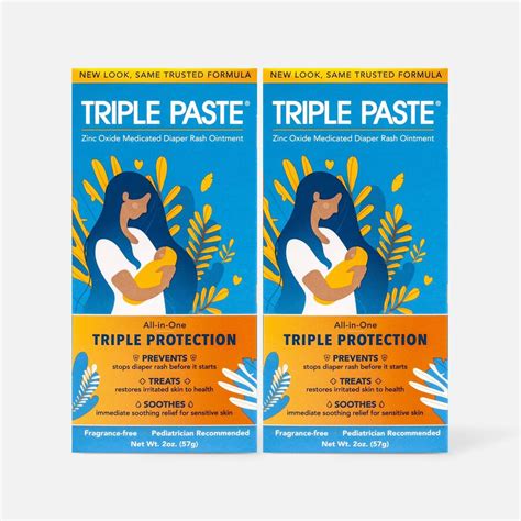 Fsa Eligible Triple Paste Diaper Rash Ointment 2 Oz 2 Pack Fsa Store