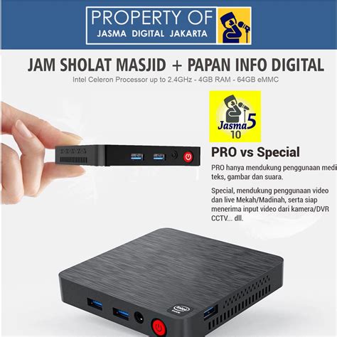 Jual Jasma Digital Pro Jam Masjid Waktu Sholat Pakai Tv Jasma 5 Jws Tv Shopee Indonesia