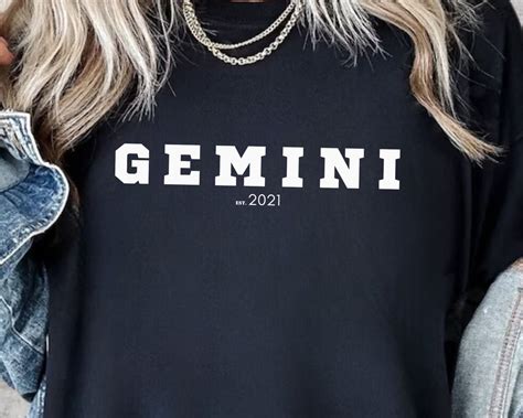 Personalized Gemini Zodiac Sign Shirt Custom Gemini Zodiac Sign Shirt