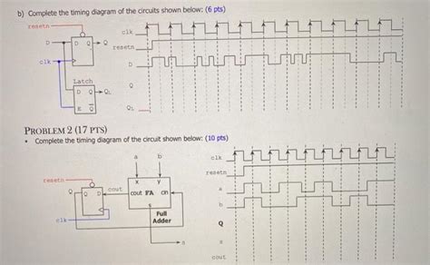 Solved B Complete The Timing Diagram Of The Circuits Shown Chegg Com