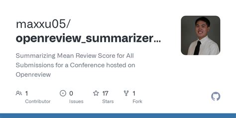 GitHub Maxxu05 Openreview Summarizereviews Summarizing Mean Review
