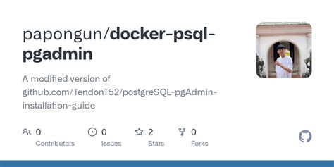 Github Papongun Docker Psql Pgadmin A Modified Version Of Github