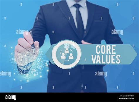 Text Caption Presenting Core Values Business Concept Belief Person Or