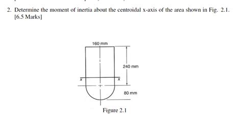 Solved Determine The Moment Of Inertia About The Centroidal