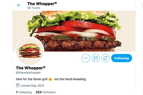 Burger Kings Whopper Now Has A Twitter Account Ad Age