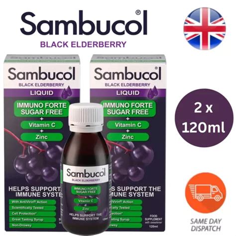 Sambucol Immuno Forte Black Elderberry Liquid Immune Support 2 X