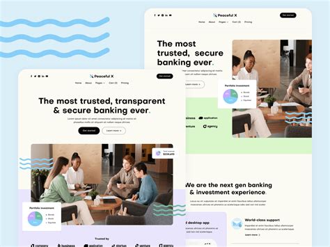 Peaceful X Startup Webflow Template Behance