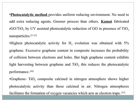 Synthesis And Applications Of Graphene Based Ti O2 Photocatalysts Ppt