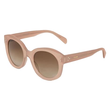 Céline Round S186 Sunglasses In Acetate Milky Hazelnut Sunglasses