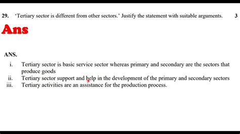 29 ‘tertiary Sector Is Different From Other Sectors Justify The