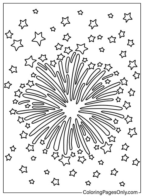 New Year Fireworks Coloring Pages New Year Fireworks Coloring Pages GetColoringPages