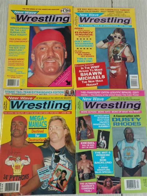 New Wave Wrestling Magazine Lot Of 4 With Issue 1 Hulk Hogan Wwf £1606 Picclick Uk