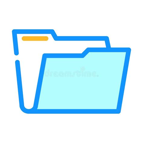 Empty Folder Color Icon Vector Illustration Stock Illustration Illustration Of Paper Blank