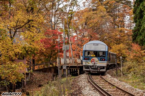 紅葉の塔のへつり駅 By Kiichi1972 （id：9954793） 写真共有サイトphotohito
