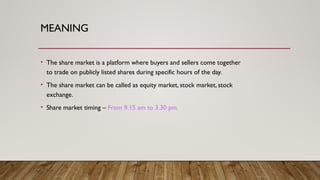 Share Market With BSE Basics Types Options Futures Etc PPT
