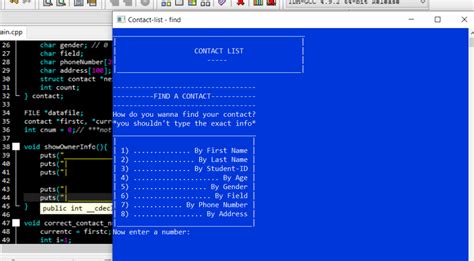 Contact List In C With Source Code Source Code And Projects