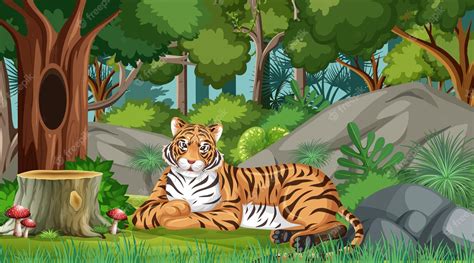 Tiger Habitats Clip Art Library