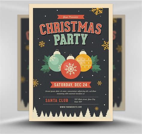 Jingle Bells Christmas Party Flyer Template Flyerheroes