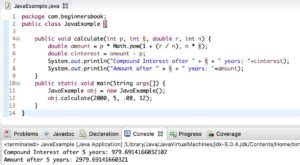 Java Program To Calculate Compound Interest