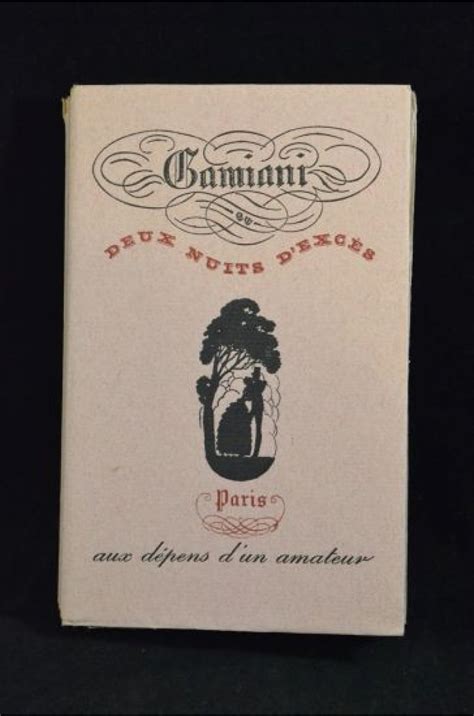 MUSSET Gamiani ou deux nuits d excès Edition Originale