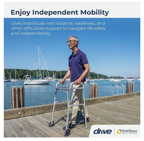 Drive Medical PreserveTech Deluxe Two Button Folding Walker With 5