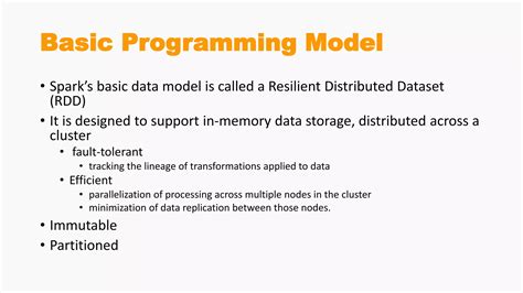apache spark fundamentals pptx databases computer software and