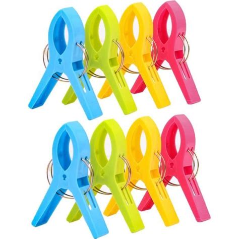 JZK Lot de grandes pinces plastique coupevt pour serviette de plage vêtemts à suspdre